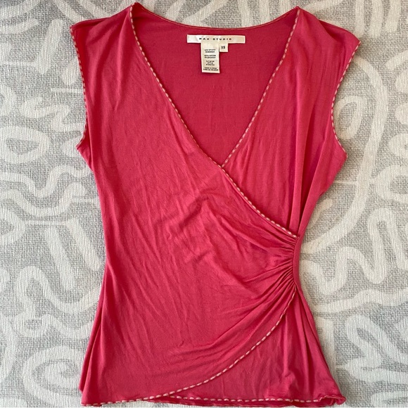 Max Studio | Tops | Max Studio Pink Wrap Top | Poshmark